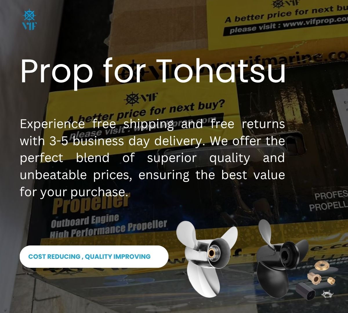 Stainless Steel Propellers for 115–250 HP Tohatsu Outboard Boat Motor ...