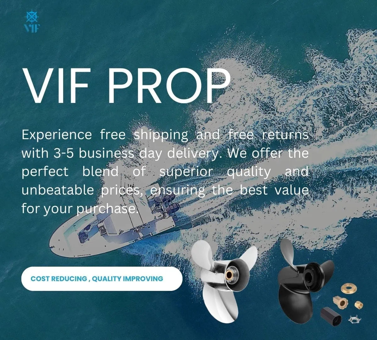 Aluminu Propellers for Honda Outboard Boat Motor – VIF Propeller