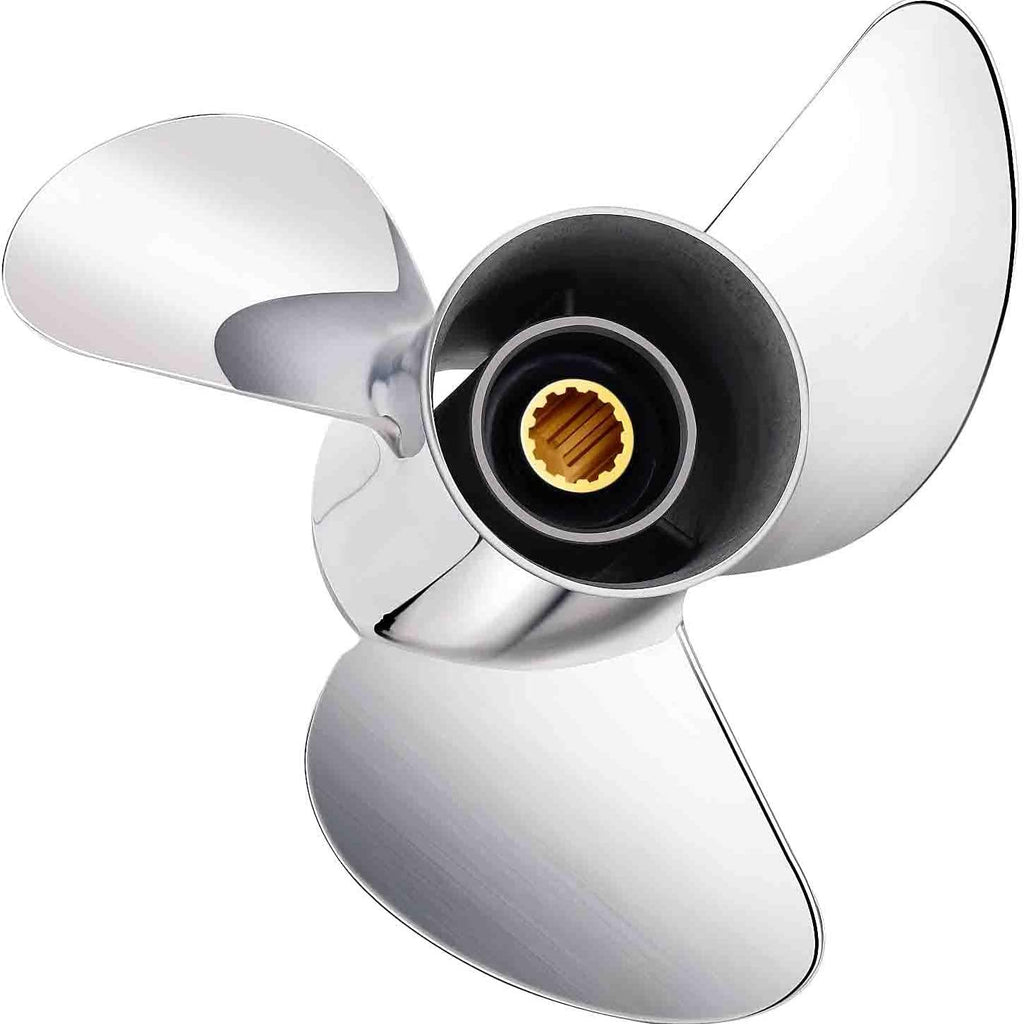 YBS Boat Outboard Propeller Stainless Steel 10.25 x 14/15/16-G Polishe ...